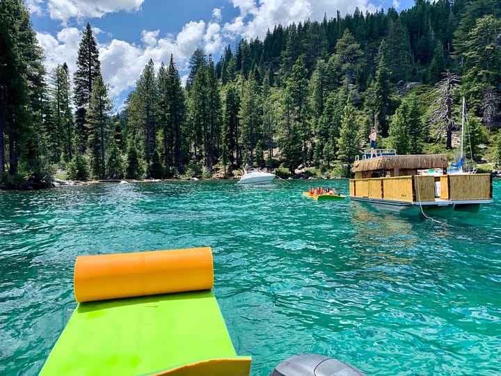 This Floating Tiki Bar in South Lake Tahoe Serves Island Vibes With a ...